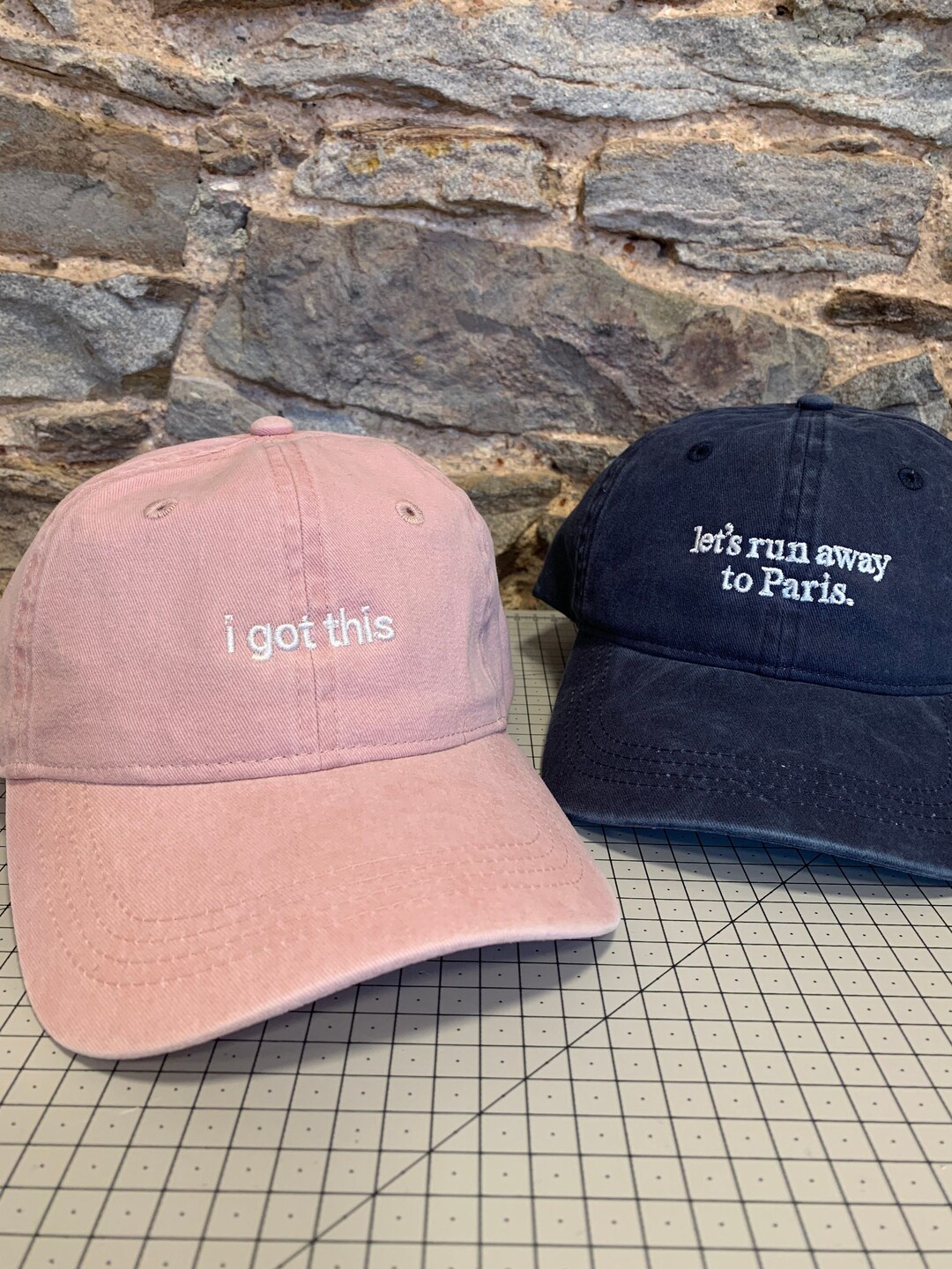 Customisable Slogan Cap | Organic Cotton | Colour Options - Etsy