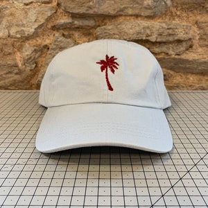 Personalised Embroidered Palm Tree Cap | Customisable Tropical Paradise ...