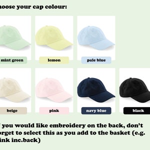 Embroidered Mini Chilli Cap Customisable - Etsy UK