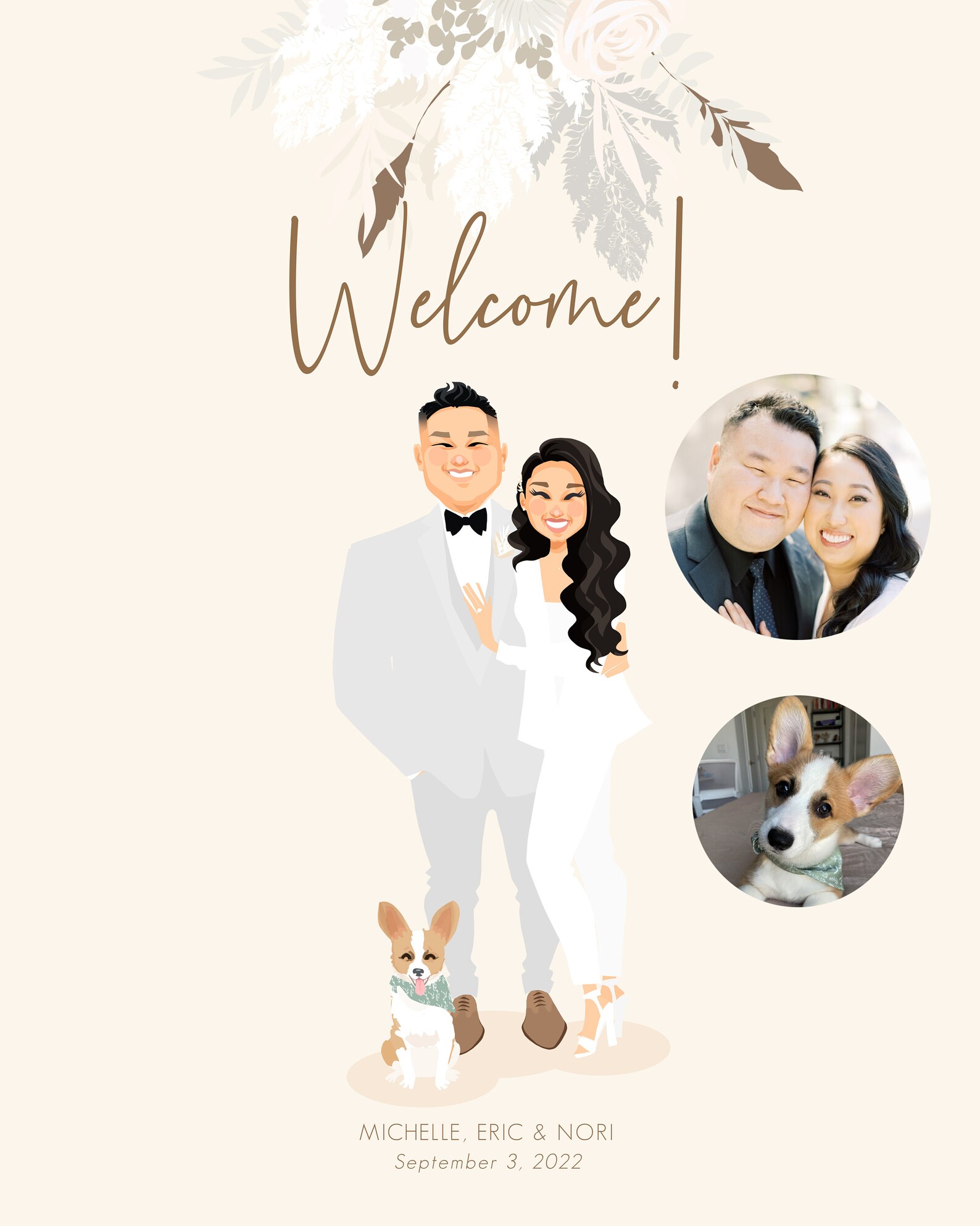 Wedding Welcome Sign Custom Portrait. Wedding Cards. Wedding ...