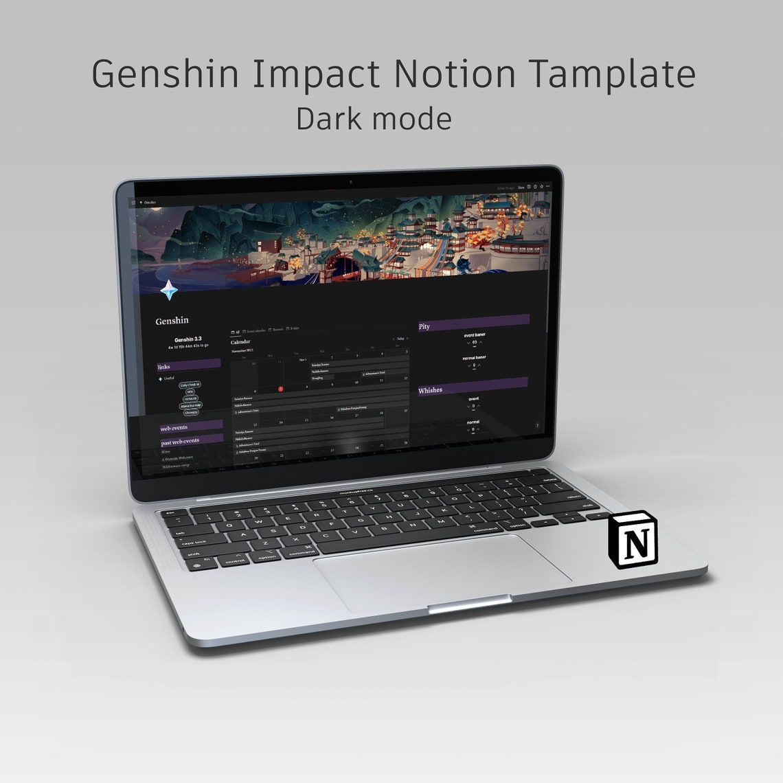 Genshin Impact Notion Template - Etsy