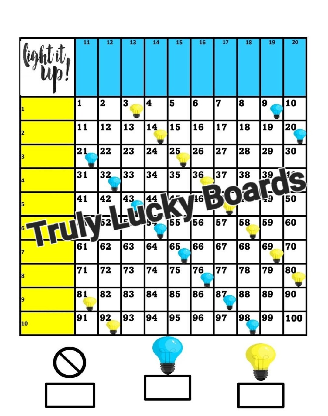 Light It up Grid Bingo Board - Etsy