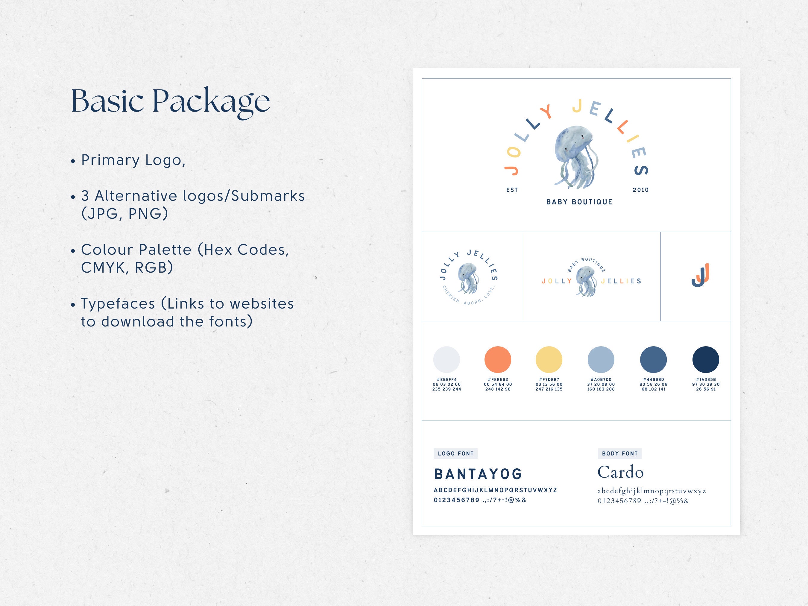 Semi Custom Branding Kit, Kids Logo Branding, Cute Colourful & Fun ...