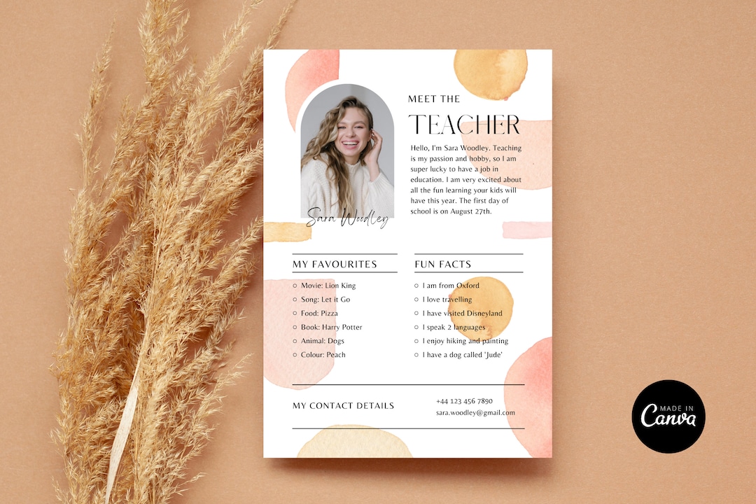 Meet the Teacher Editable Template, Meet the Teacher Boho Template ...