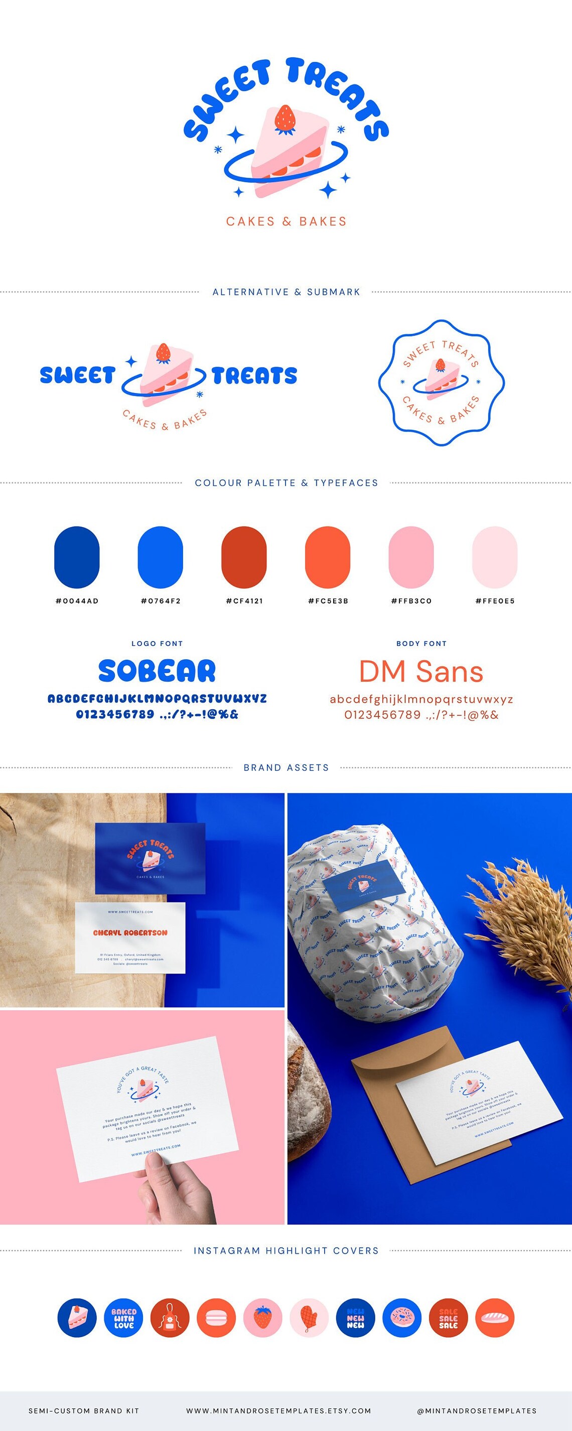 Cake Logo Branding, Pre-made Cute Cake Logo, Bakery Cake & Cupcake Logo ...