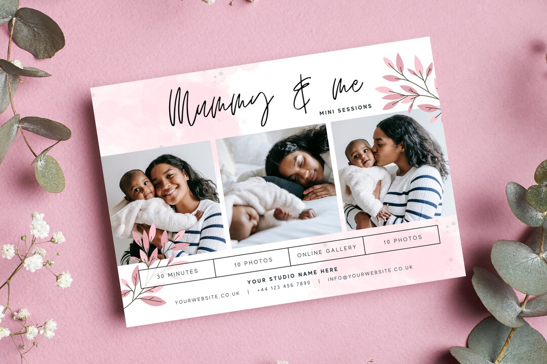 Mummy and Me Mini Session Template Editable in Canva, Mother's Day Mini ...