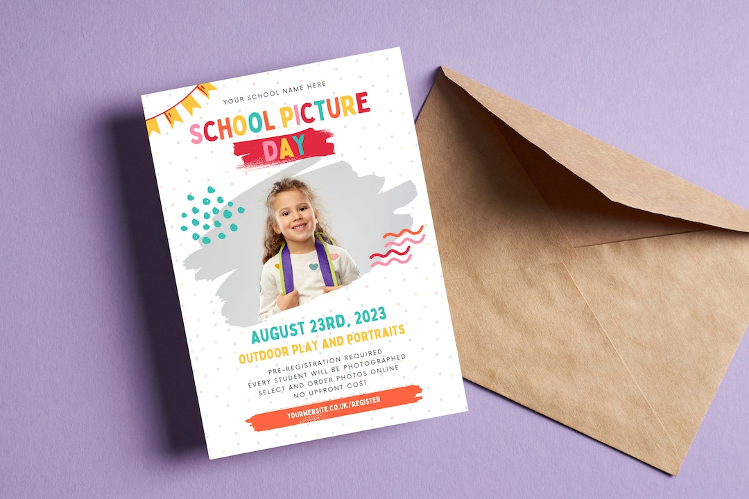 School Picture Day Template in CANVA, School Photo Day, School Picture ...