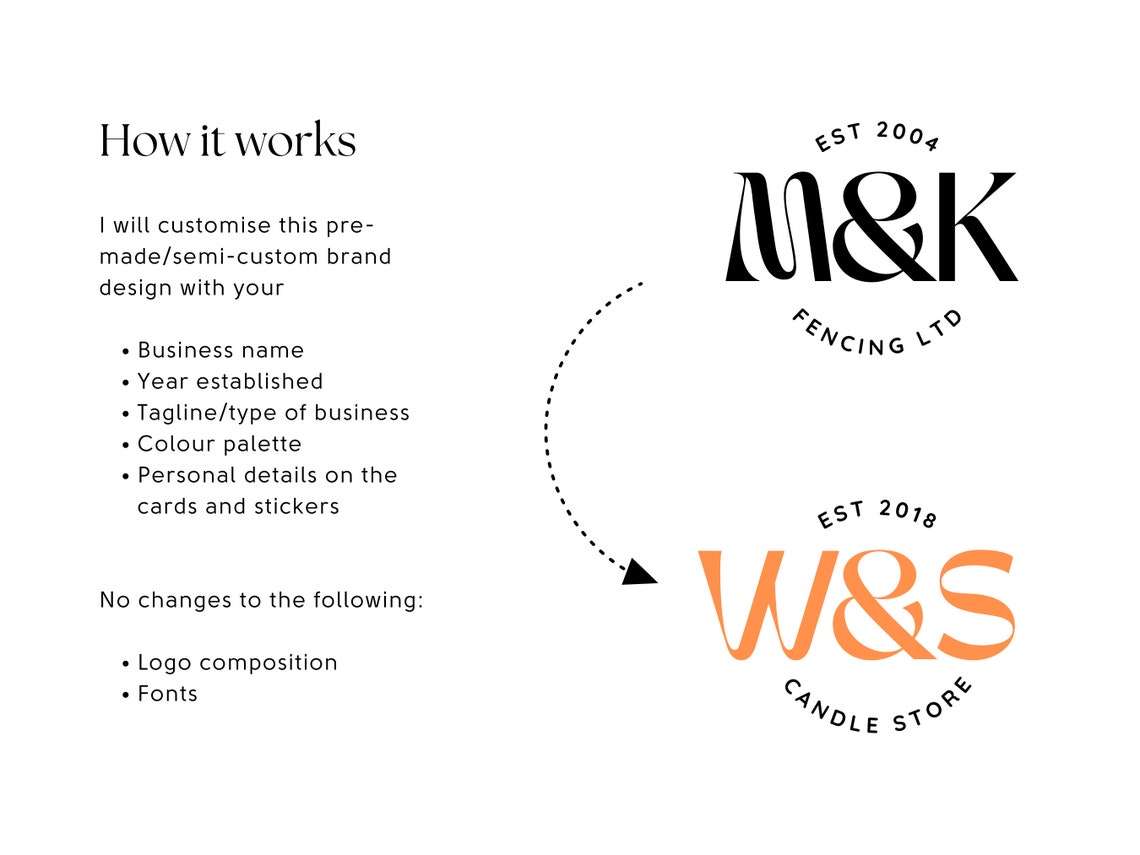 Semi-custom Brand Kit, Shop Logo, Company Logo Design, Pre-made Wood ...