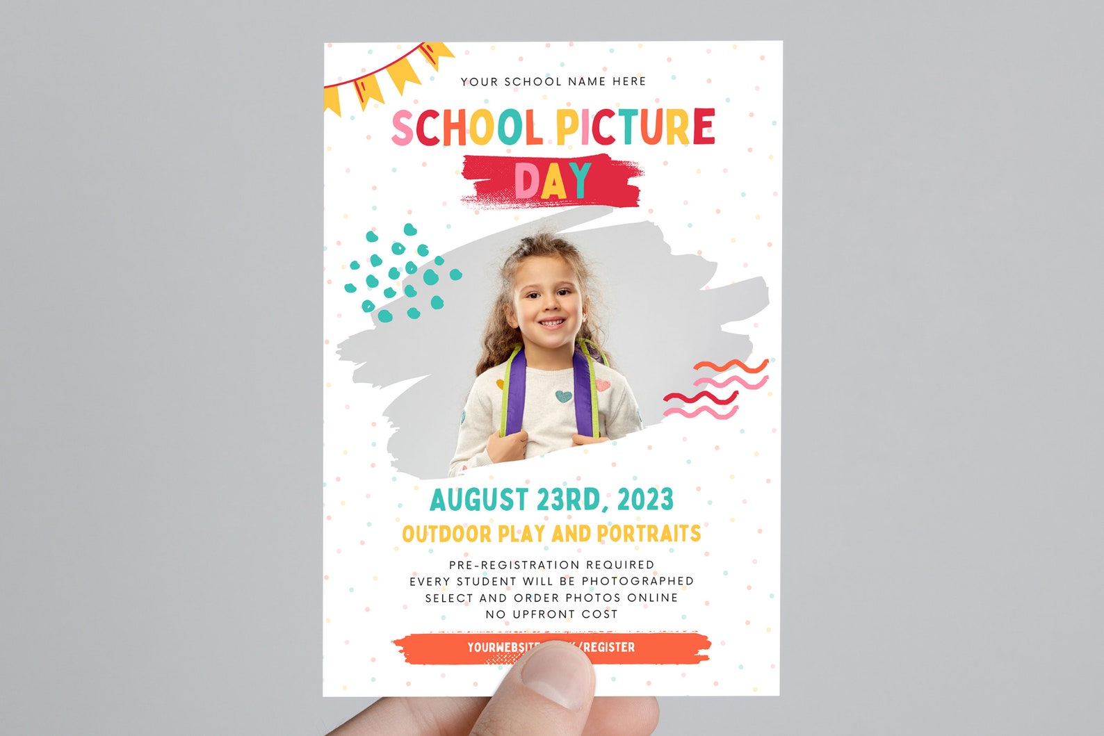 School Picture Day Template in CANVA, School Photo Day, School Picture ...