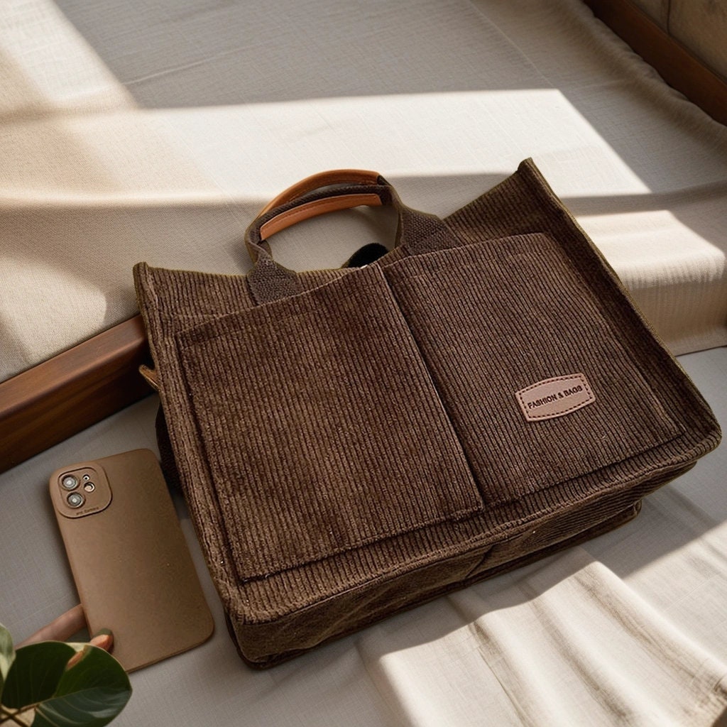Corduroy Bag for Work Corduroy Bag for Travel Boho Corduroy Bag-large ...