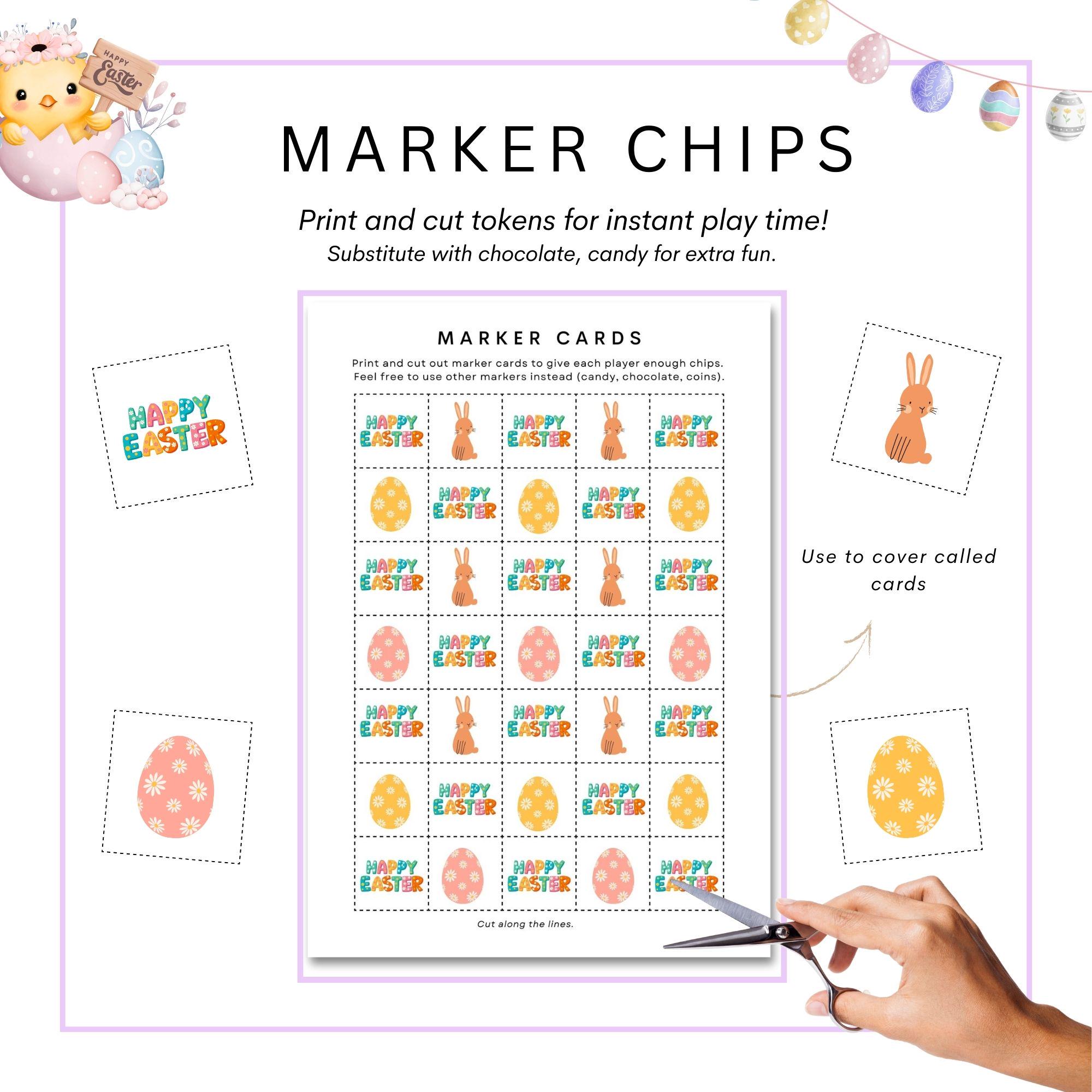 30 Easter Bingo Cards for Kids, Printable Spring Games, Easter ...