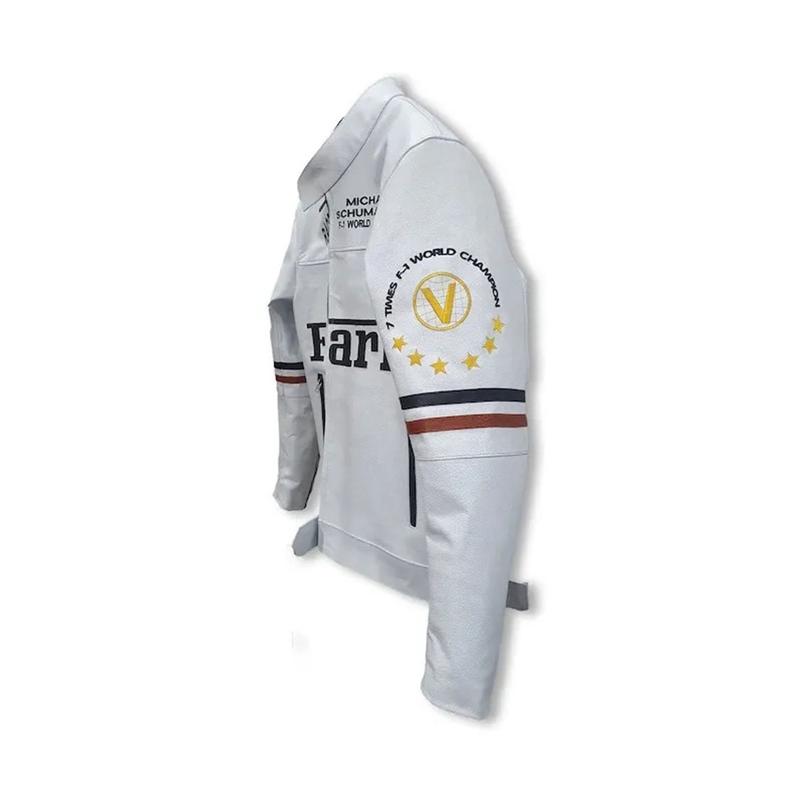 Men's Ferrari F1 White Racing Jacket, Men's Motorcycle Ferrari Biker ...