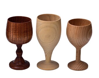 Wooden Goblets Cups - Etsy