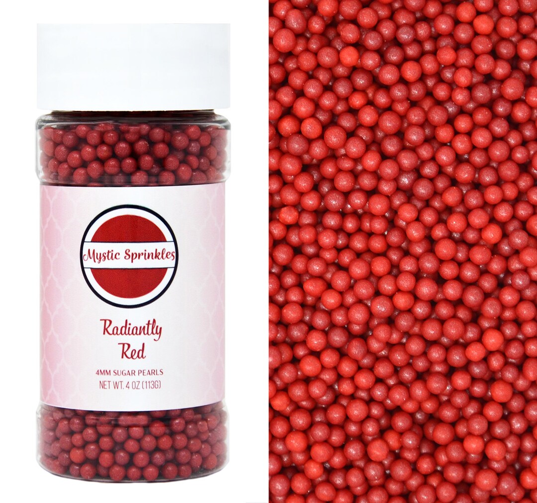 Mystic Sprinkles Radiantly Red 4mm Sugar Pearls 4oz - Etsy