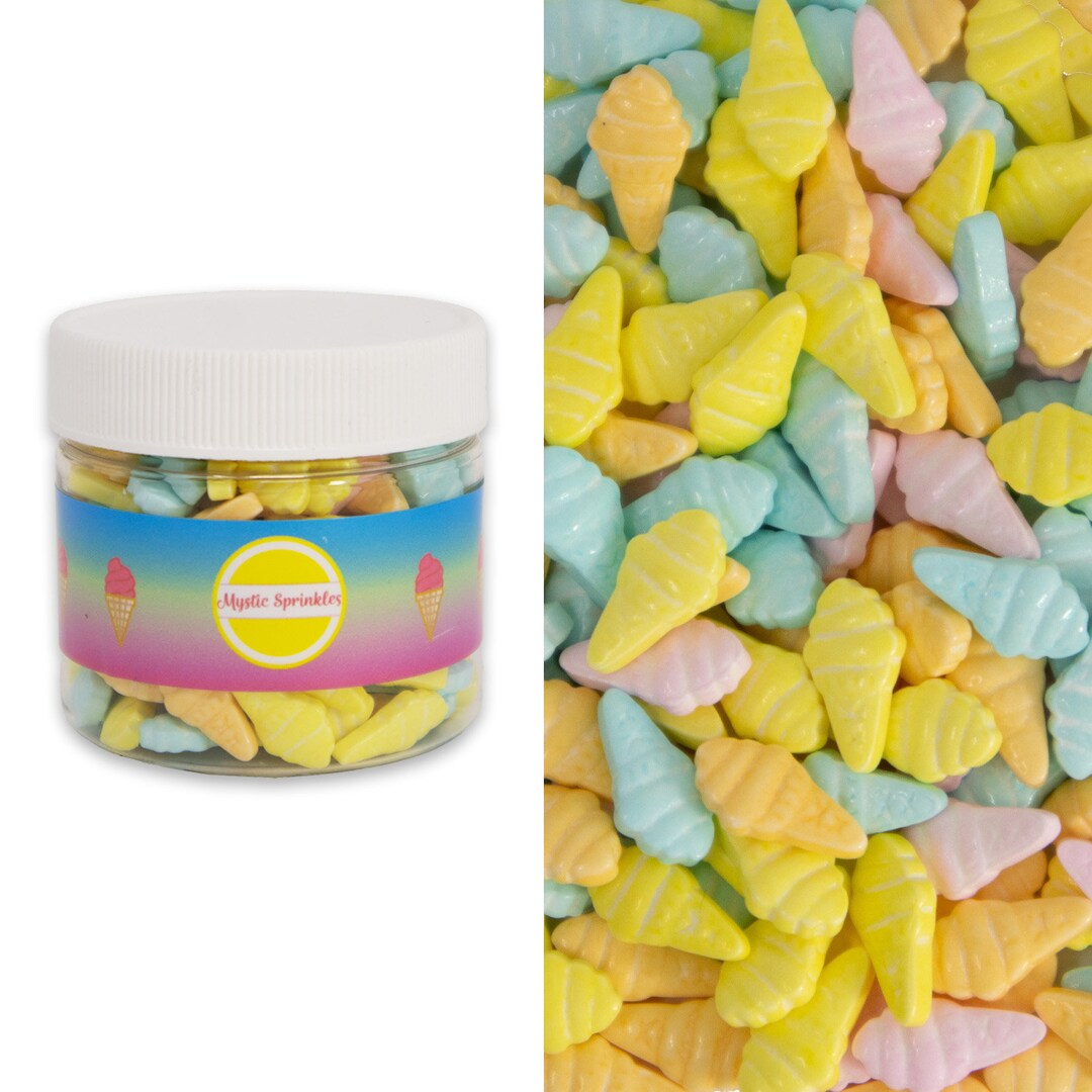 Mystic Sprinkles Candy Shapes Ice Cream Cones 2oz - Etsy