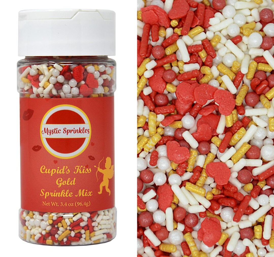 Cupid's Kiss Gold Sprinkle Mix 3.3oz Bottle - Etsy