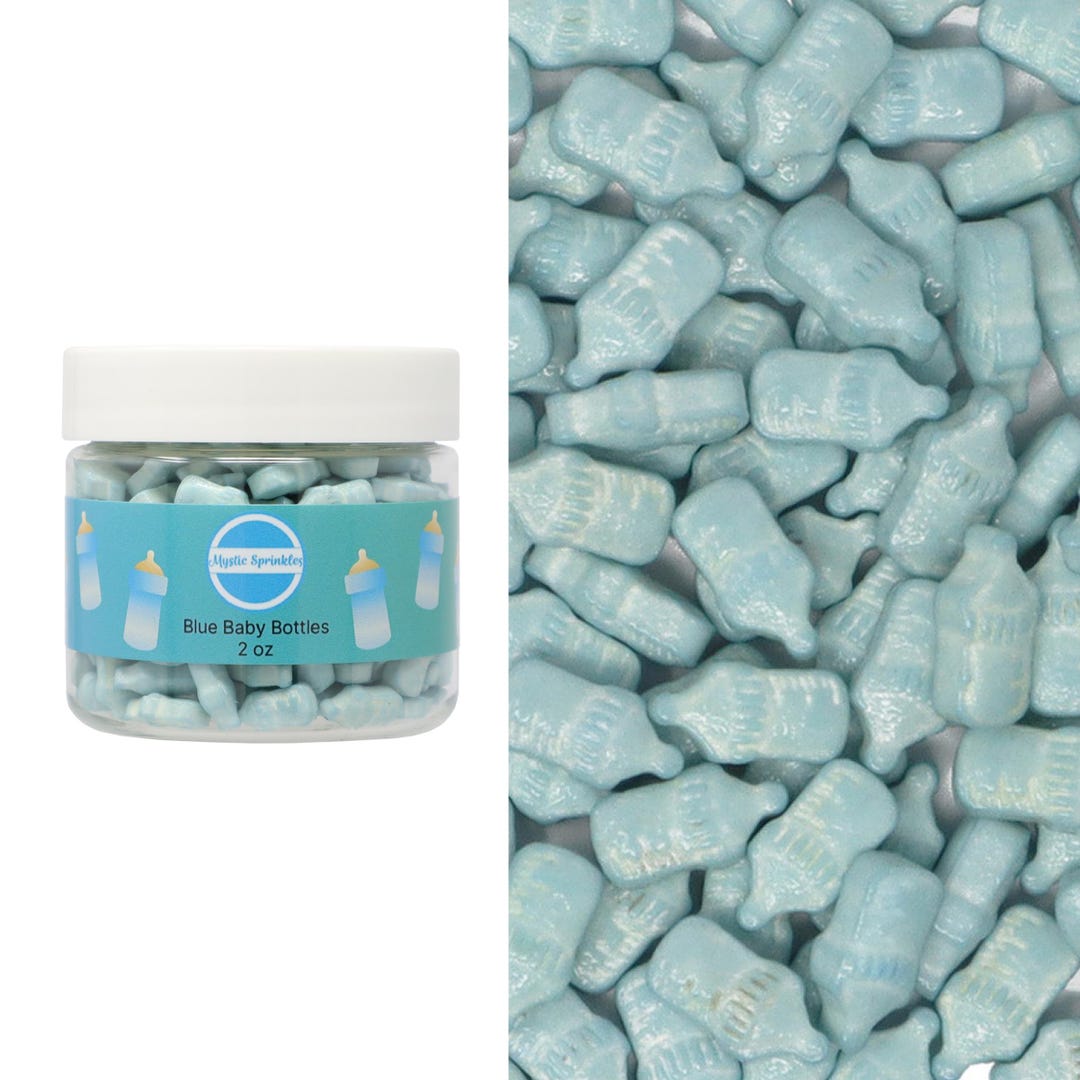 Mystic Sprinkles Candy Shapes Blue Baby Bottles - Etsy