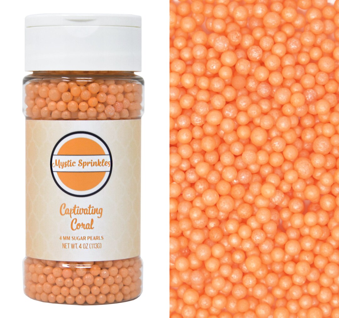 Mystic Sprinkles Captivating Coral 4mm Sugar Pearls 4oz - Etsy