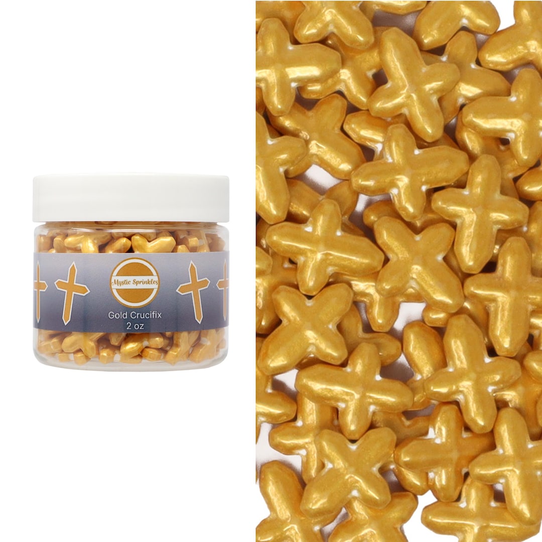 Mystic Sprinkles Candy Shapes Gold Crucifix - Etsy
