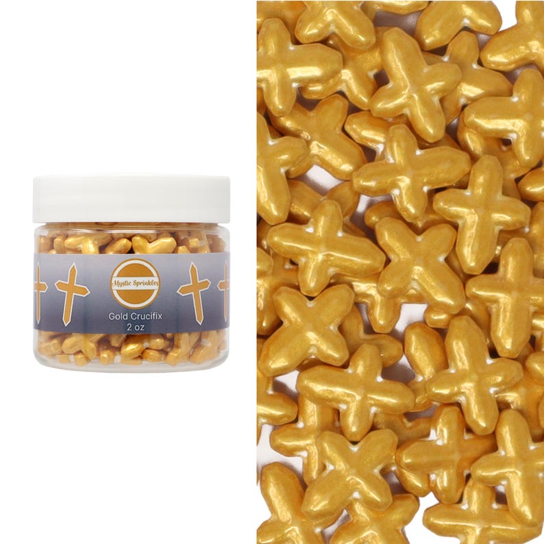 Mystic Sprinkles Candy Shapes Gold Crucifix - Etsy