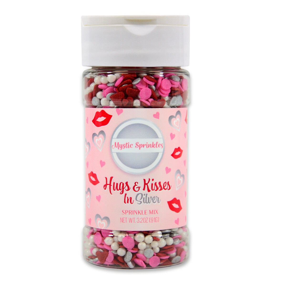 Mystic Sprinkles Hugs & Kisses Sprinkle Mix in Silver Sprinkle Mix 3 ...