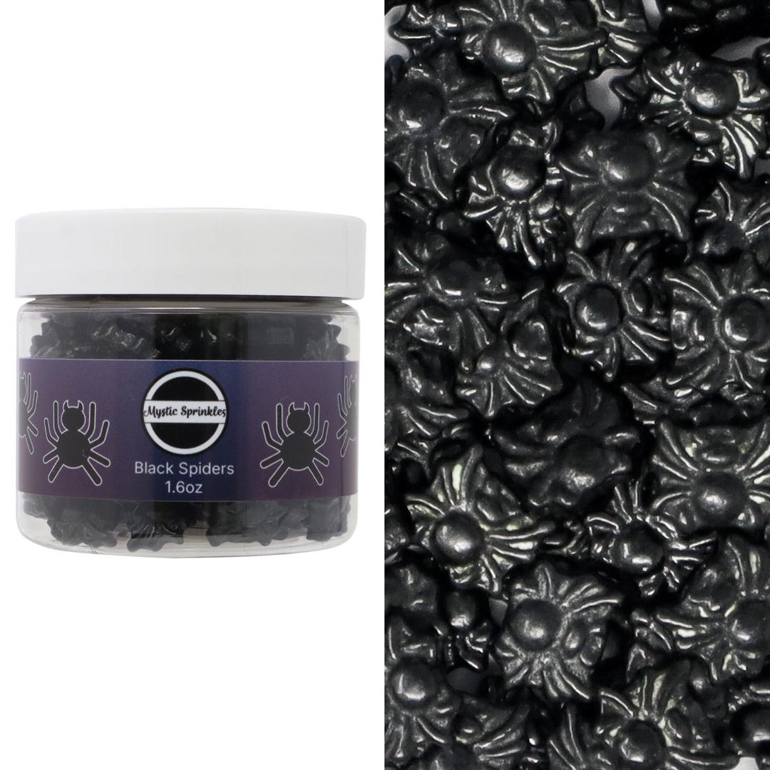 Mystic Sprinkles Candy Shapes Black Spiders 1.6oz - Etsy