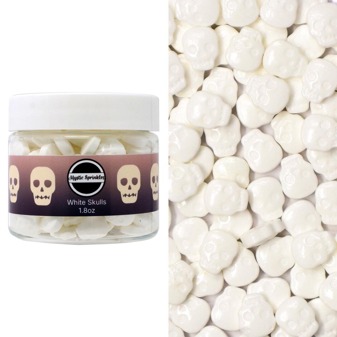 Mystic Sprinkles Candy Shapes White Skulls 1.8oz - Etsy