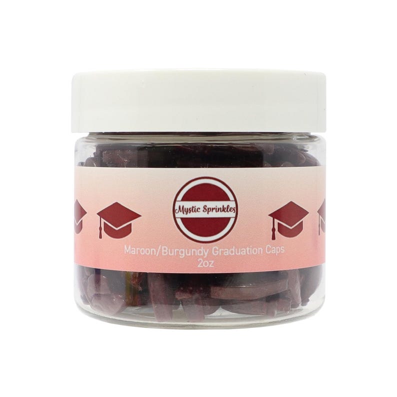 Mystic Sprinkles Candy Shapes Graduation Caps 2oz - Maroon/burgundy - Etsy