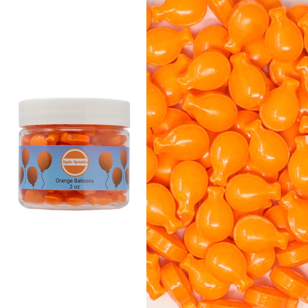 Mystic Sprinkles Candy Shapes Orange Balloons - Etsy
