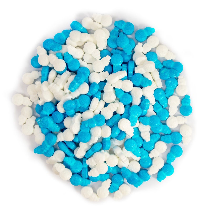 Mystic Sprinkles Candy Shapes Blue & White Snowmen 2oz - Etsy