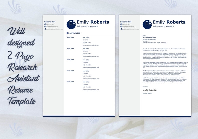 Editable RESUME TEMPLATE Download, PROFESSIONAL Cover Letter, Reference ...