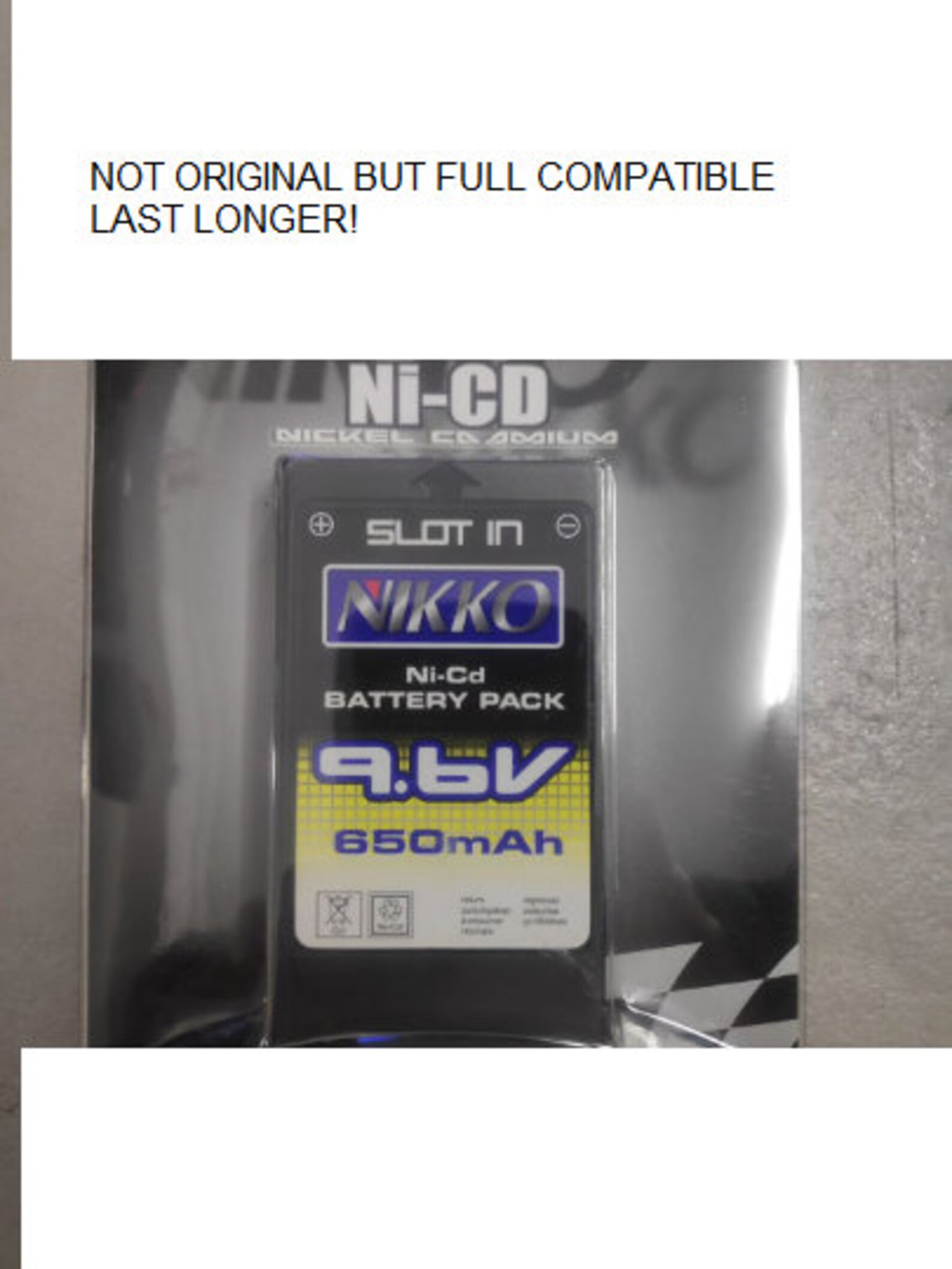 Nikko 9.6v Slide Slot in Battery - Etsy