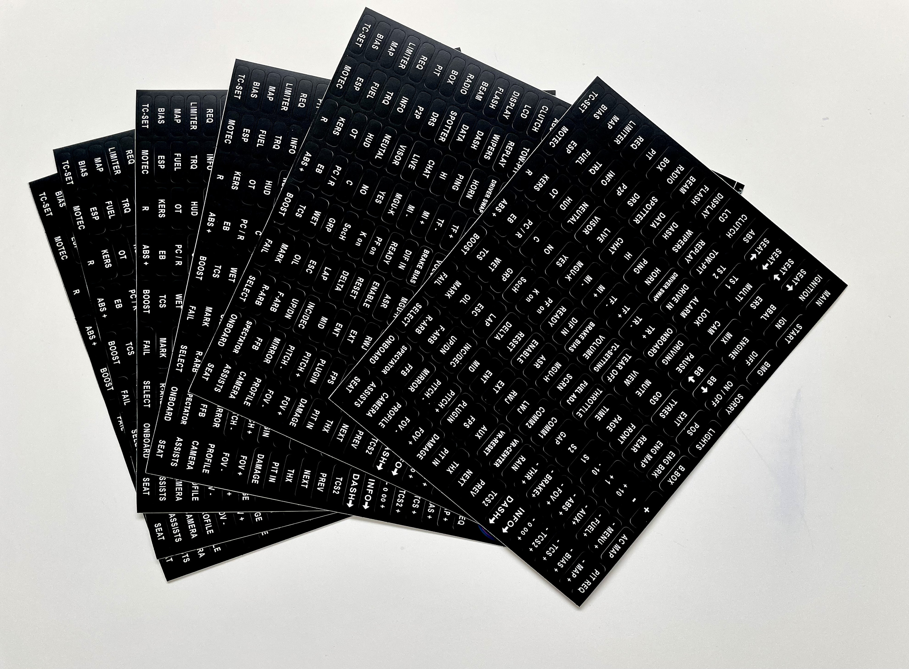 Liongp Sim Racing Button Box Sticker Black 20mm X 6mm for - Etsy Australia