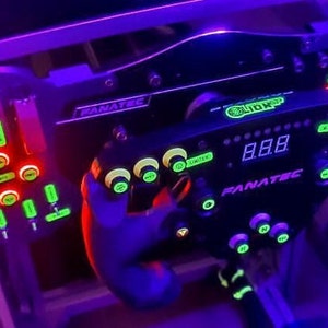 Liongp Sim Racing Stickers for Button Box, Neon UV Fluorescent Stickers ...