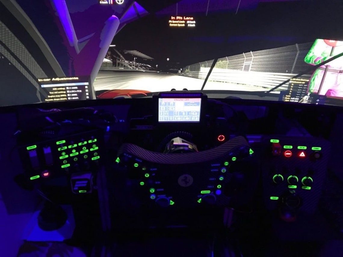 Liongp Sim Racing Stickers for Button Box Neon UV - Etsy