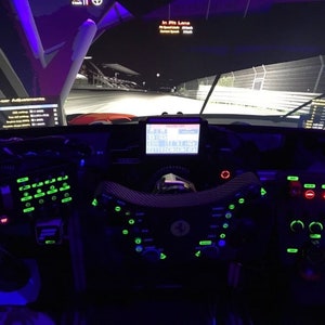 Liongp Sim Racing Stickers for Button Box, Neon UV Fluorescent Stickers ...