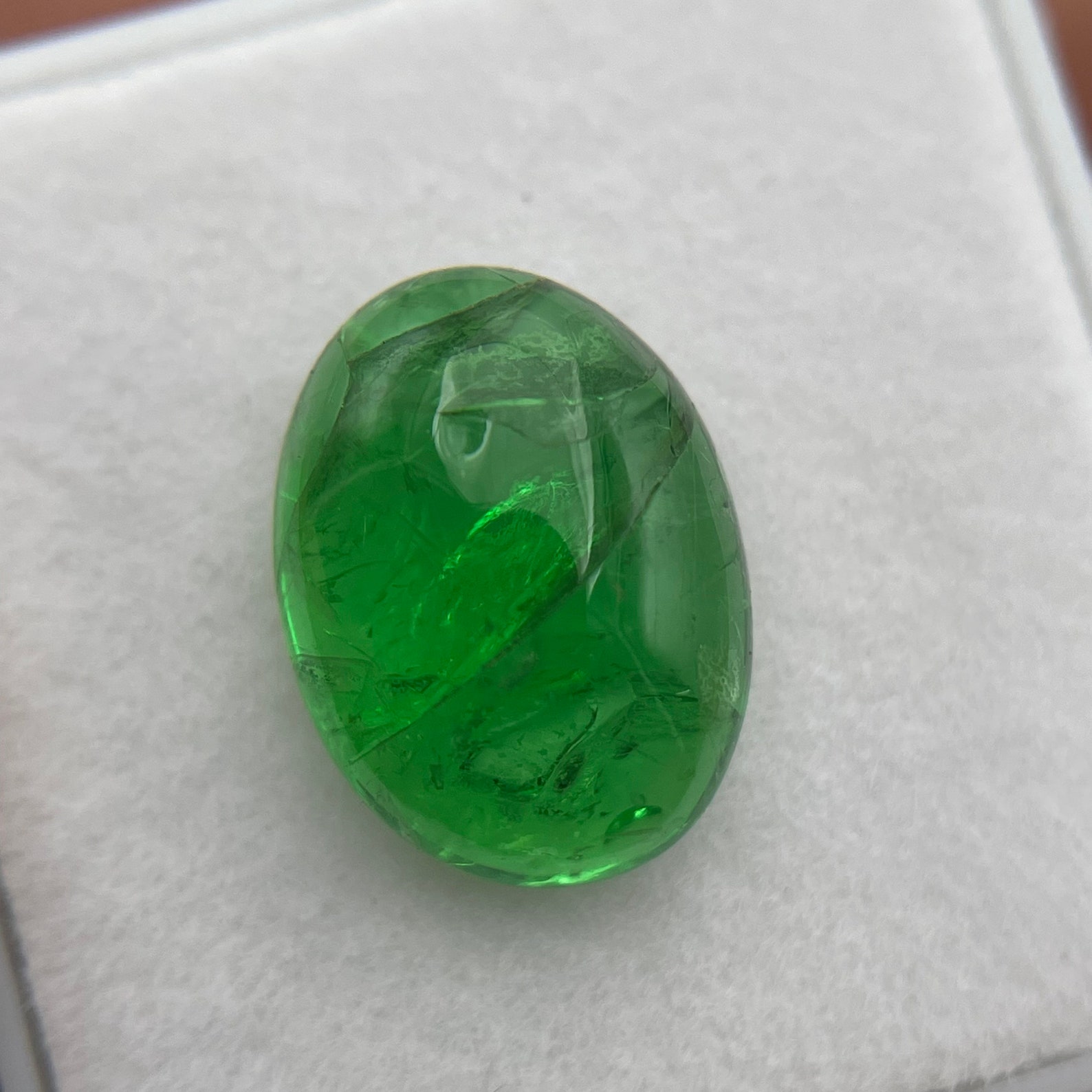 Stunning Oval Tsavorite Cabochon From Tanzania - Premium Quality Green ...