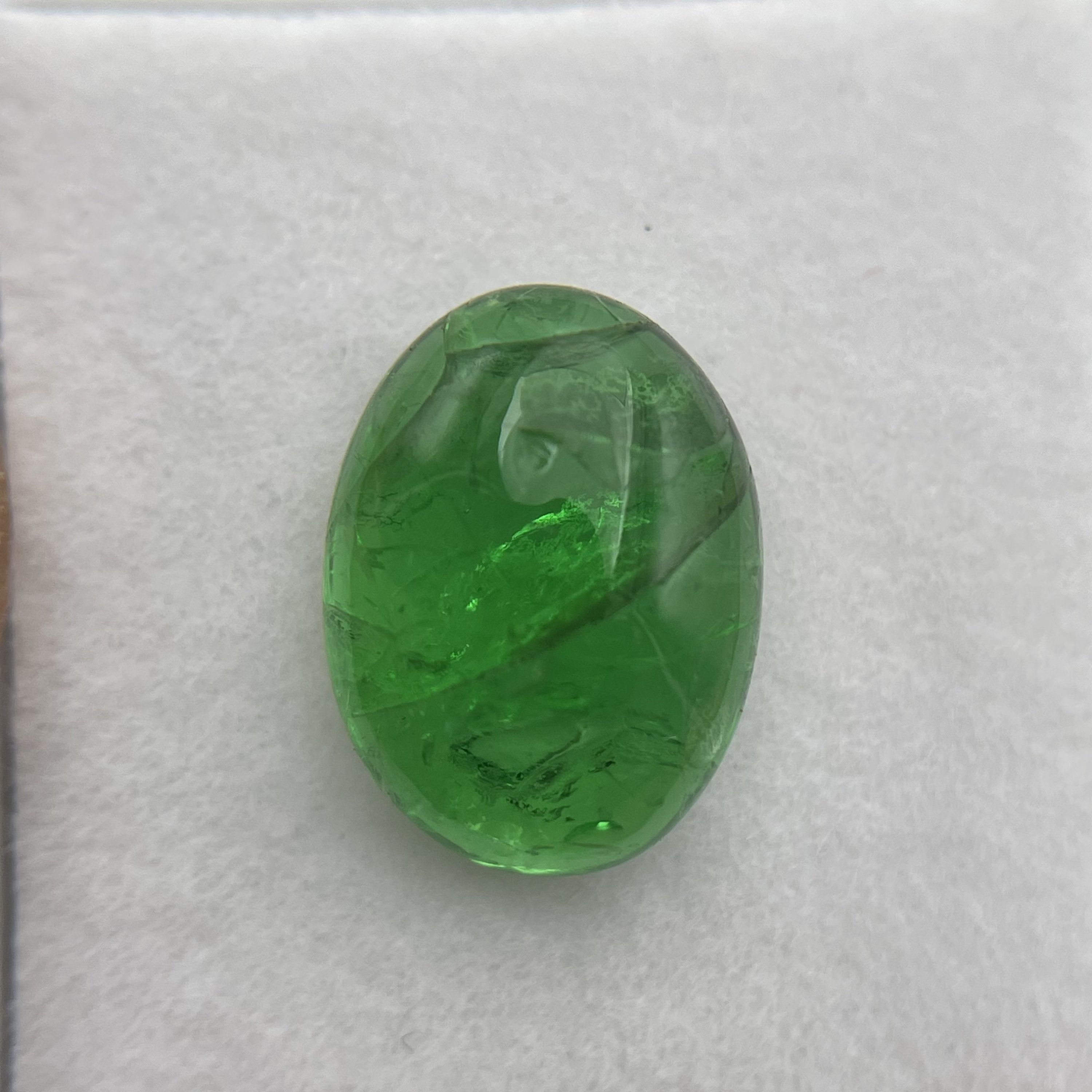 Stunning Oval Tsavorite Cabochon From Tanzania - Premium Quality Green ...