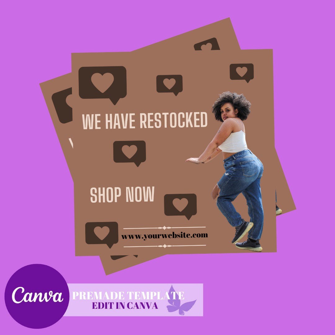Restock Flyer Diy Template Canva Template Business Template | Etsy