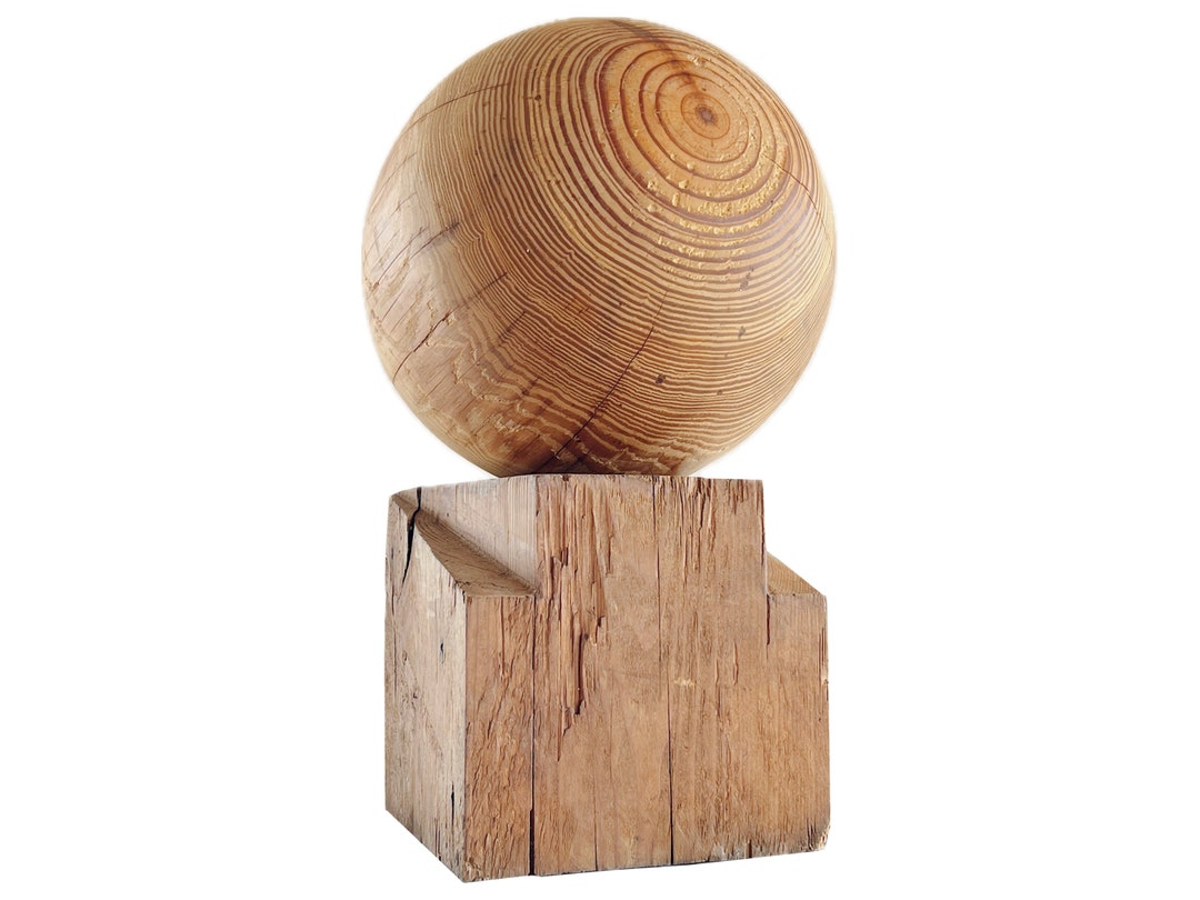 Large Modernist Carved Sphere and Stand - Etsy