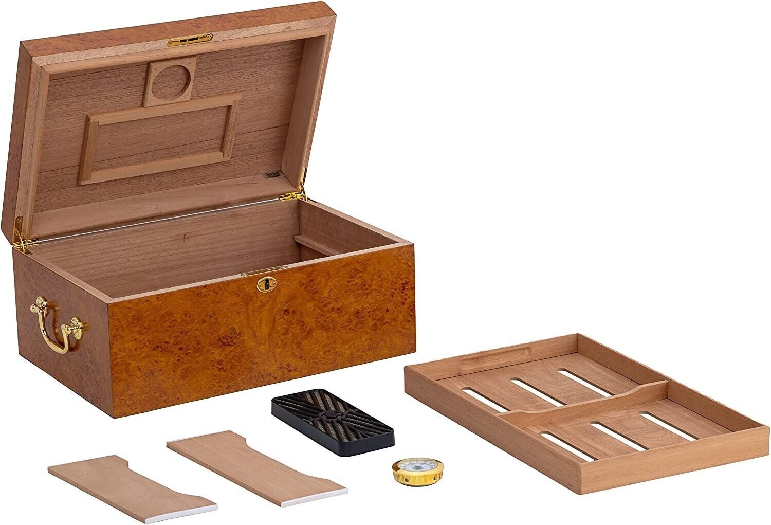 Tuscany 100 Cigar Humidor Premium Quality, Light Burl - Etsy