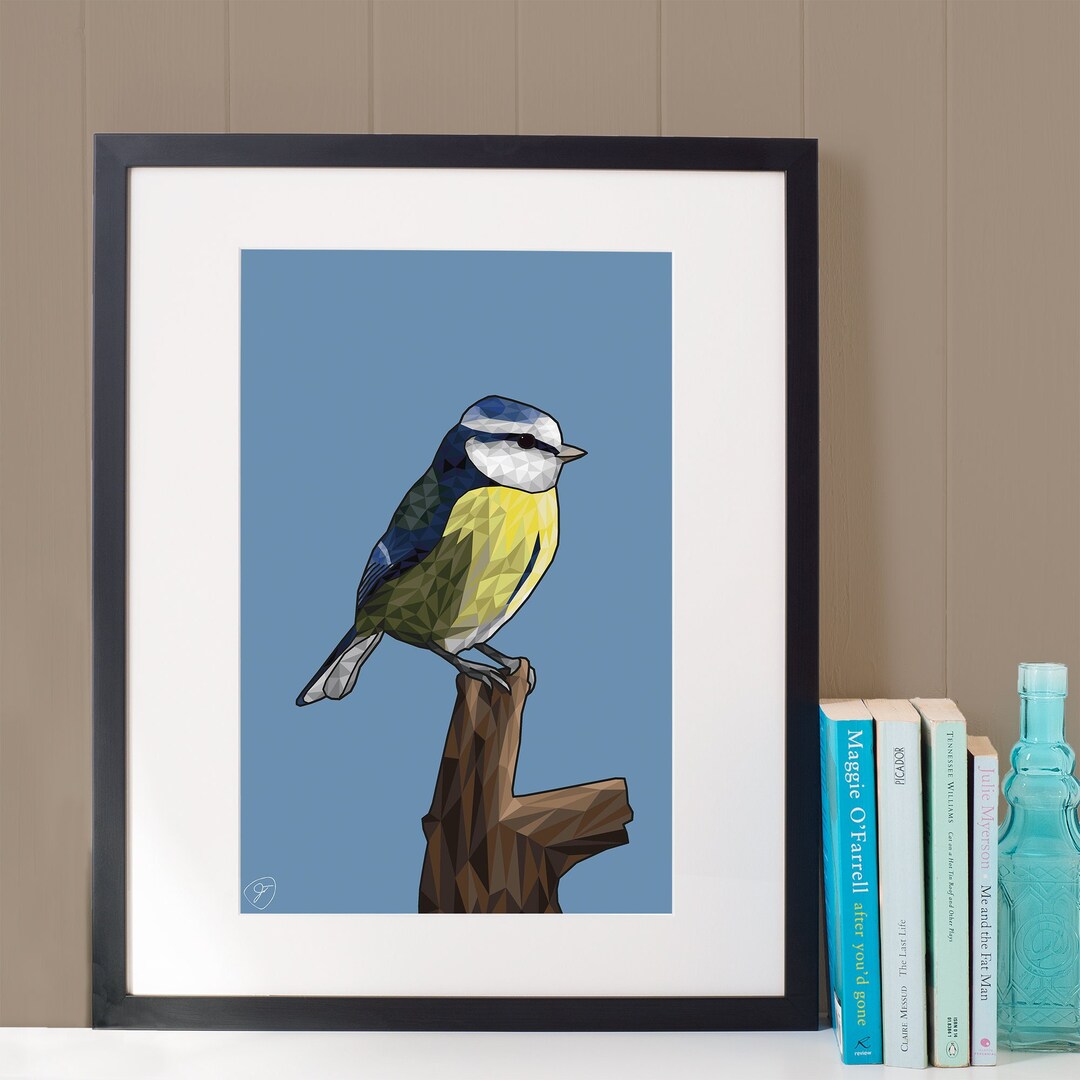 Blue Tit Art Print - Garden Birds Artwork - Etsy