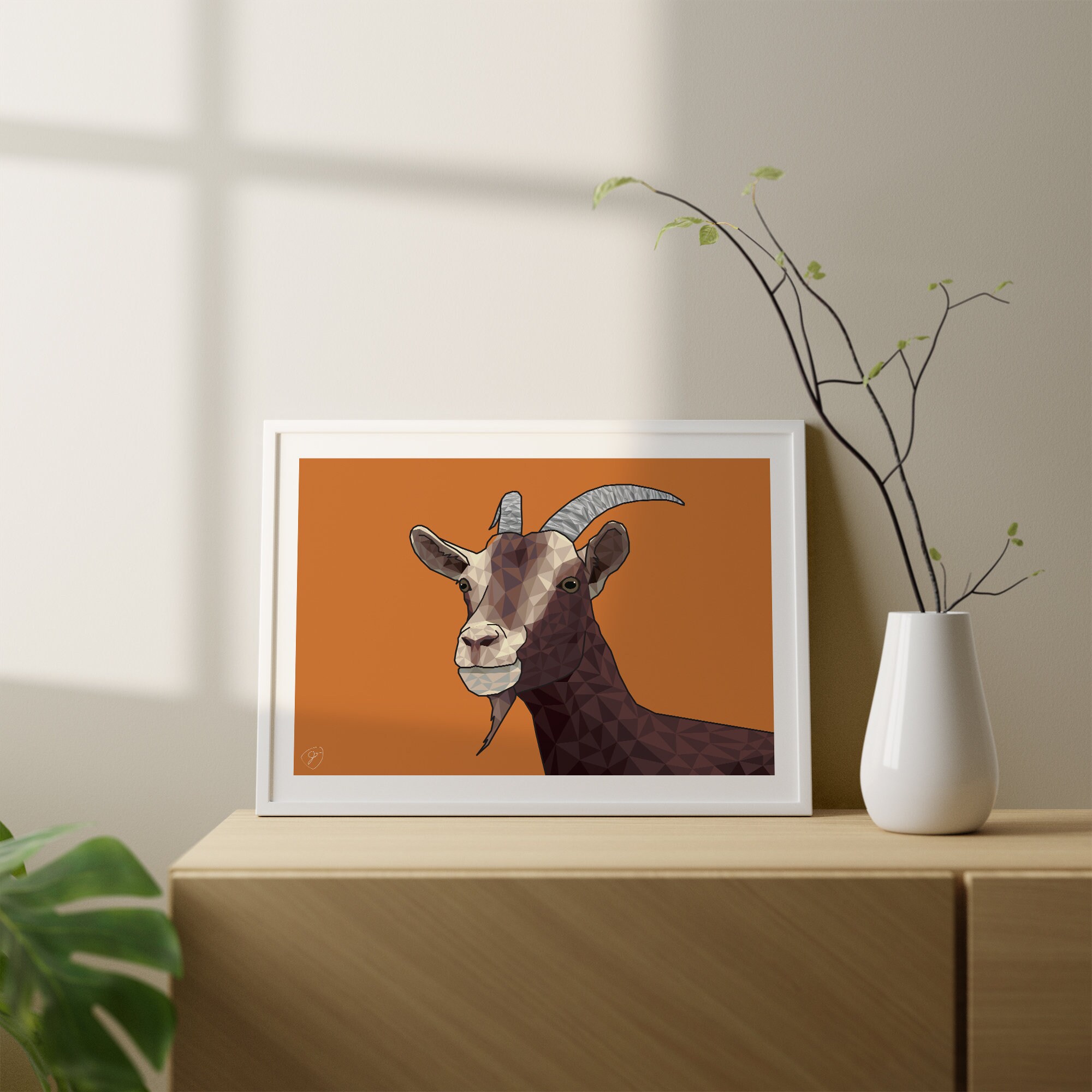 Billy Goat Art Print - Farm Animals Artwork - Etsy