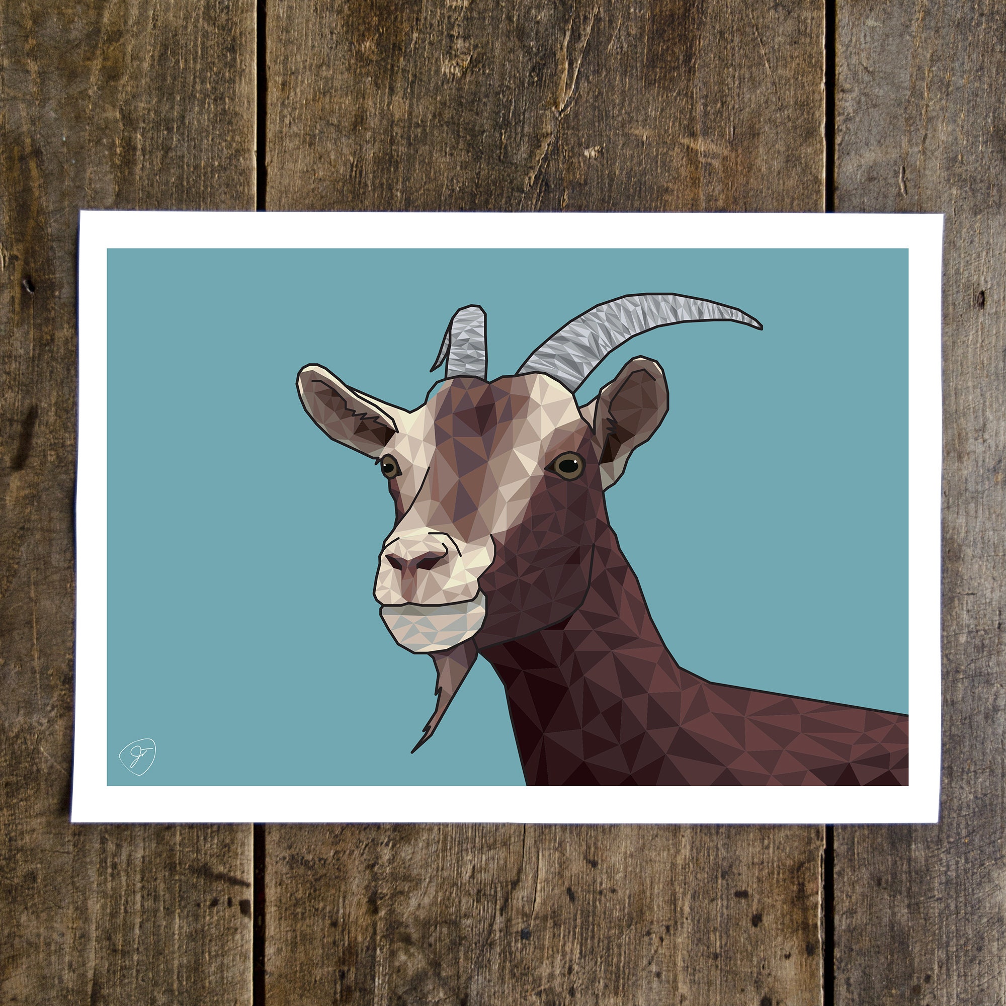 Billy Goat Art Print - Farm Animals Artwork - Etsy