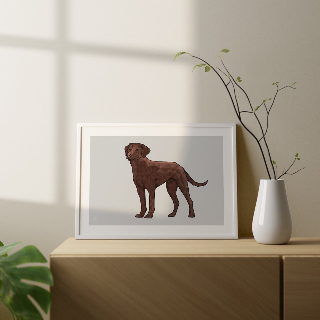Chocolate Lab Print - Labrador Artwork - Dog Art - Etsy