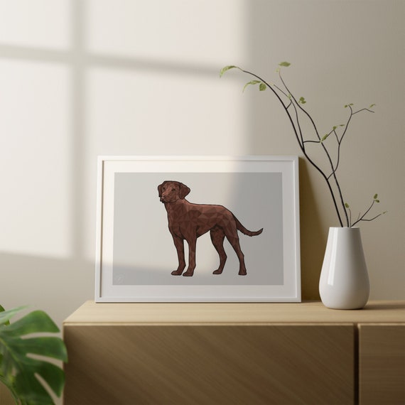 Chocolate Lab Print Labrador Artwork Dog Art - Etsy