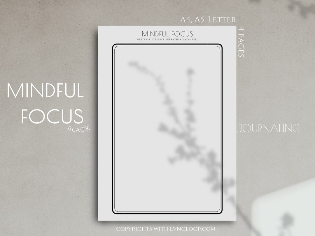 Mindfulness Journal Printable Self-awareness Worksheet - Etsy