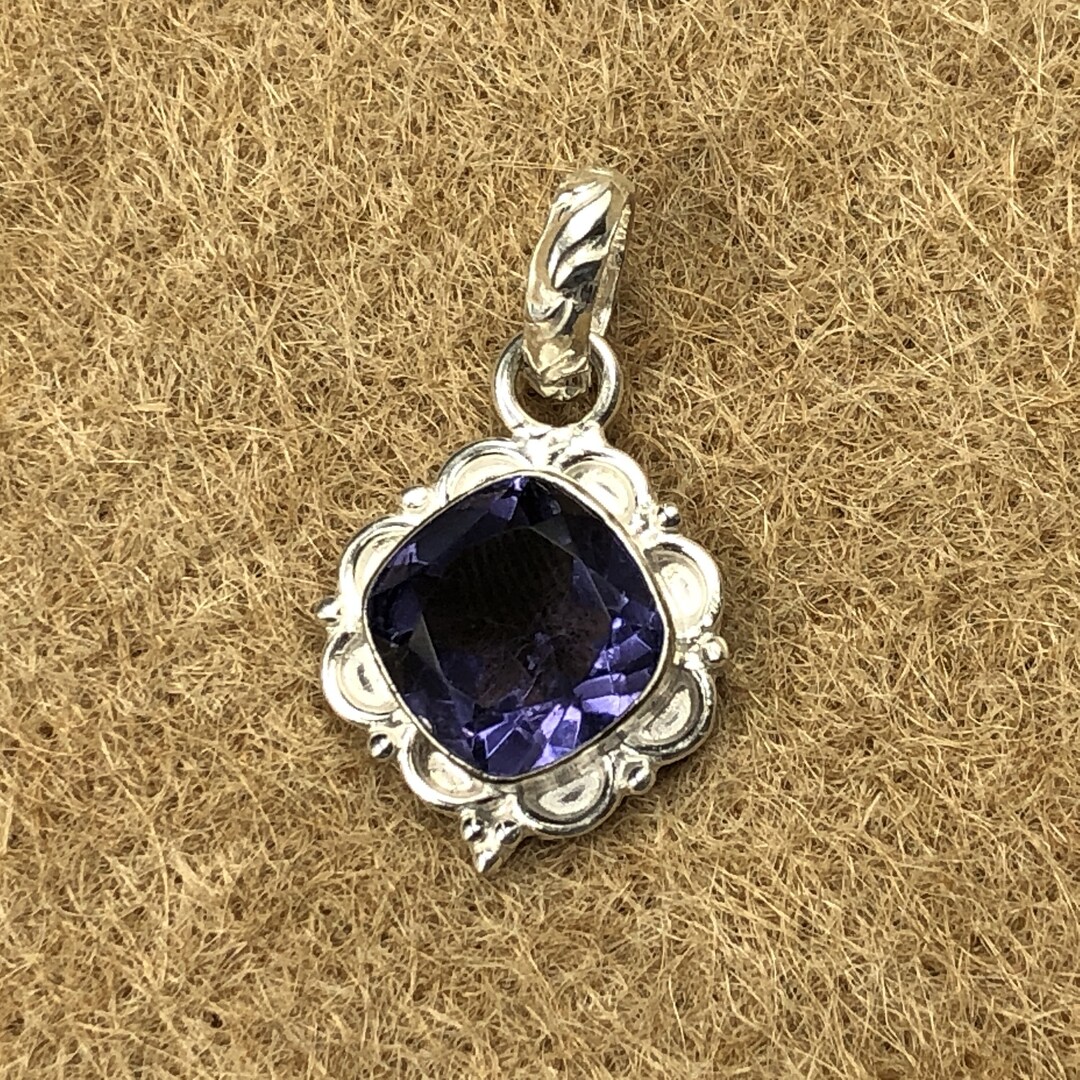 Antique Natural Iolite Pendant Gemstone Pendant Blue - Etsy