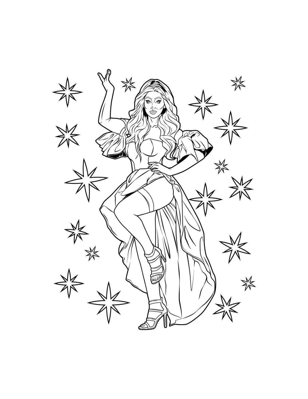 Rupaul Coloring Page Coloring Pages