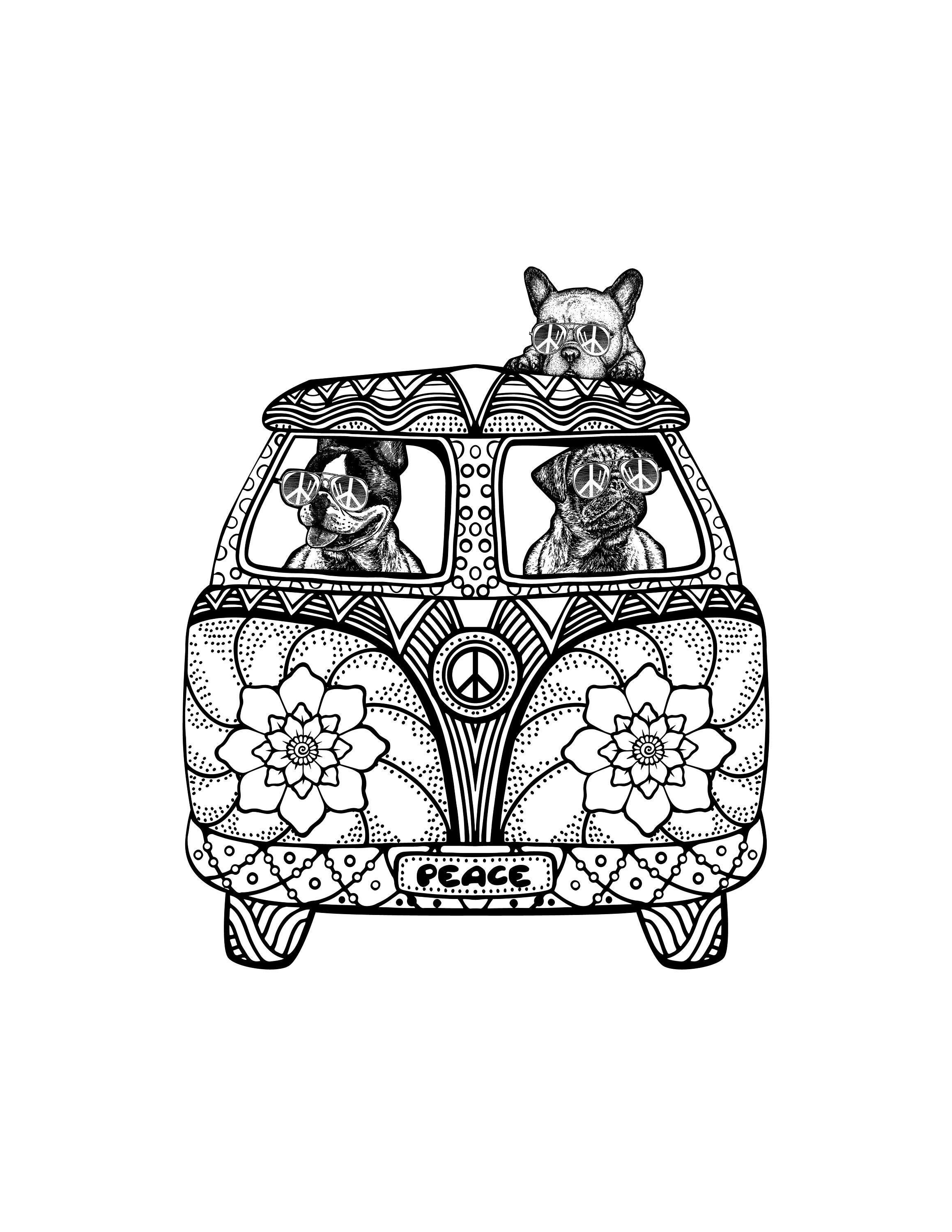 Vw Van Coloring Page
